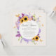 Rustic Butterfly Sunflower Lilac Bridal Shower Invitation | Zazzle