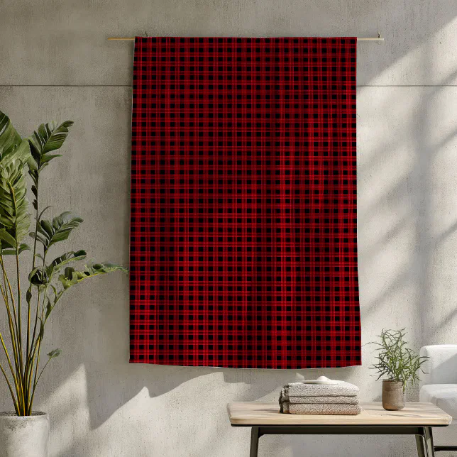 Rustic Cabin Blanket Red Black Buffalo Plaid Look | Zazzle