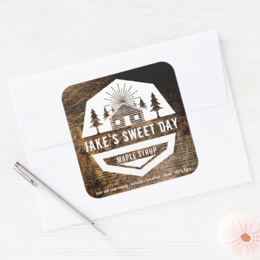 Rustic Cabin Design Template For Any Food Label | Zazzle