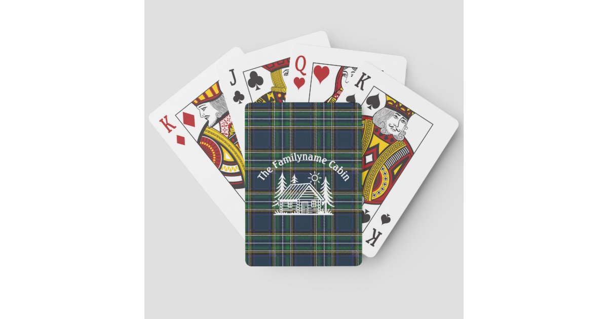 Rustic Cabin Personalized Playing Cards | Zazzle