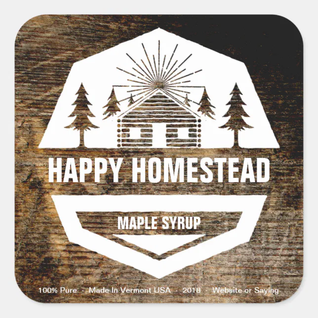 Rustic Cabin Template Food Label | Zazzle
