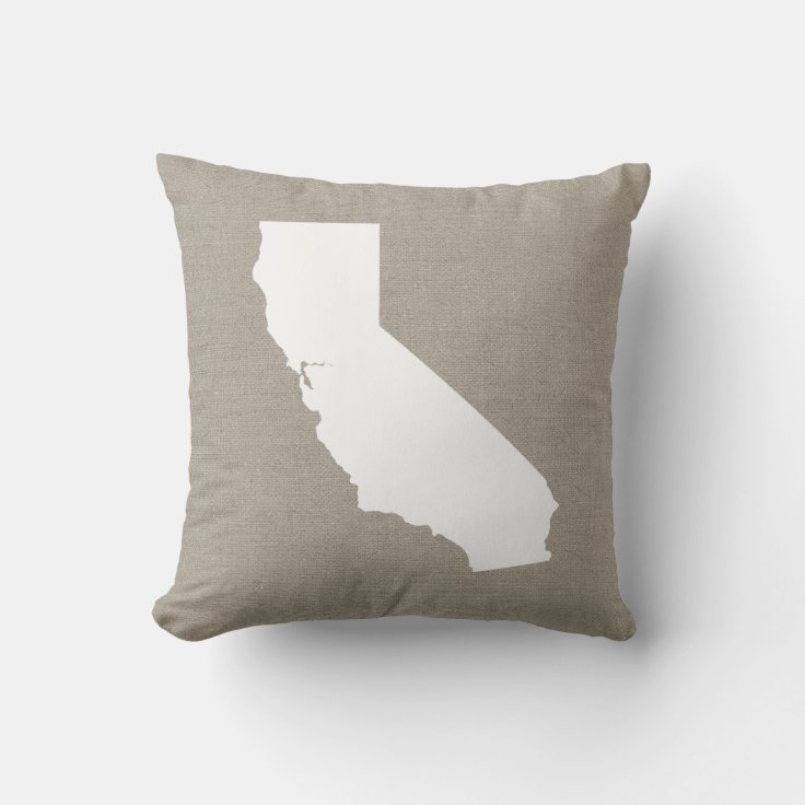 Rustic California State Throw Pillow | Zazzle