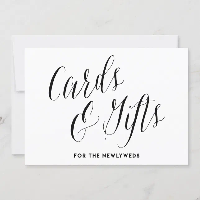 Rustic Calligraphy Cards & Gifts Wedding Sign | Zazzle