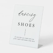 Rustic Calligraphy Elegant Wedding Dancing Shoes P Pedestal Sign | Zazzle