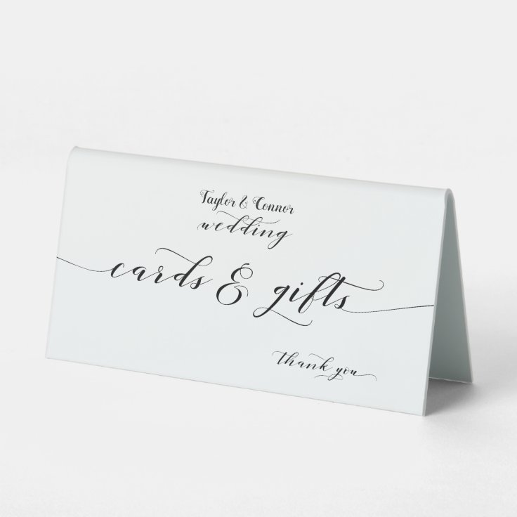 Rustic Calligraphy Guests Cards & Gifts Sign | Zazzle
