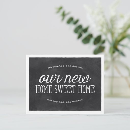 Rustic Calligraphy | New Home Announcement Postcard | Zazzle
