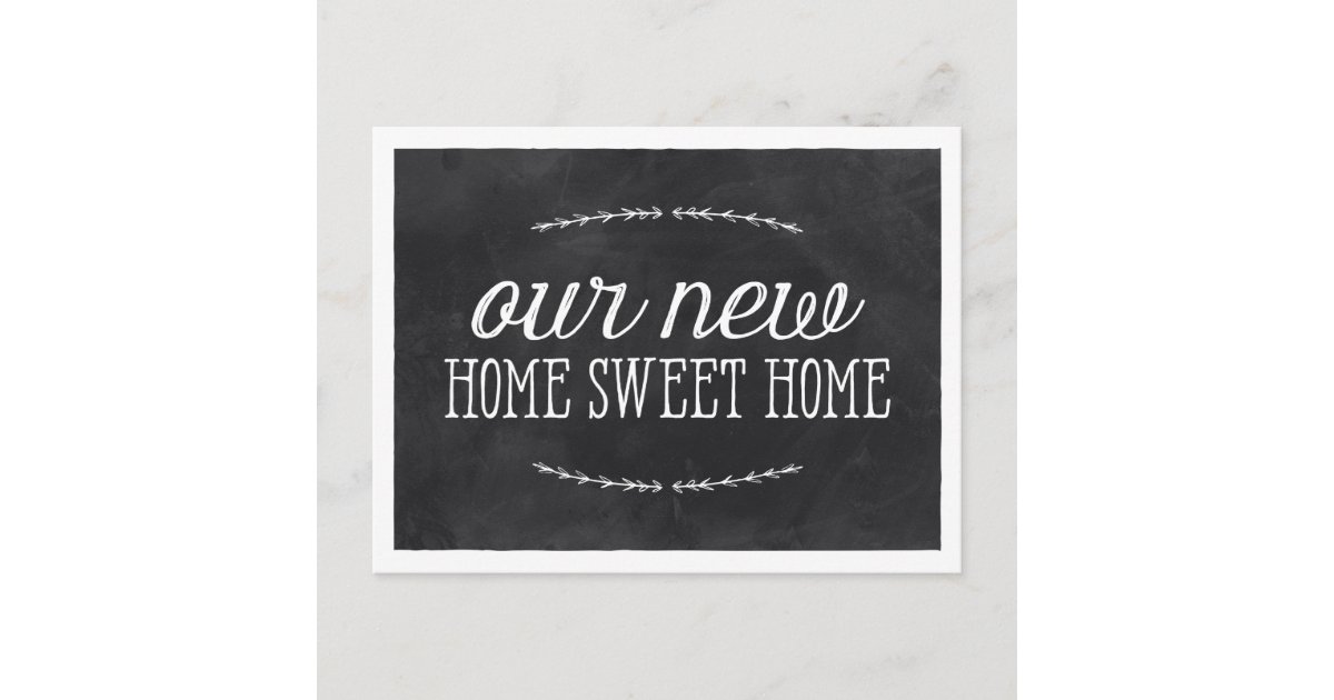 Rustic Calligraphy | New Home Announcement Postcard | Zazzle