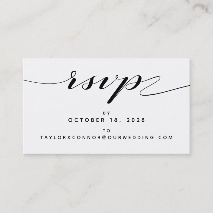 Rustic Calligraphy RSVP Online Card | Zazzle.com
