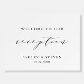 Rustic Calligraphy Wedding Reception Welcome Sign | Zazzle