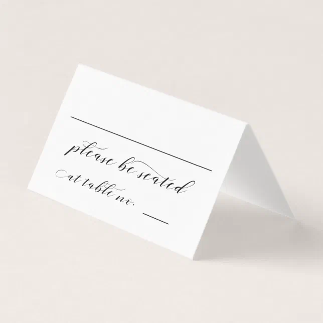 Rustic Calligraphy Wedding Table Seating Card | Zazzle