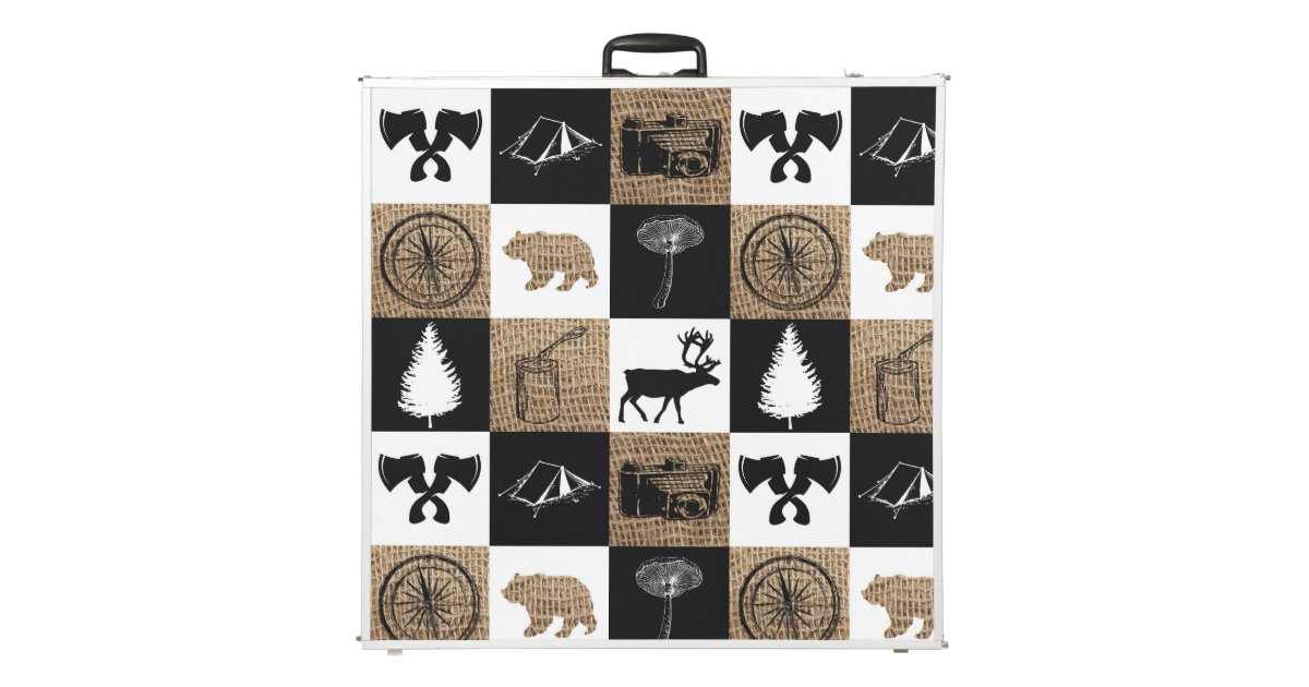 Rustic Camping Outdoors Adventure Beer Pong Table | Zazzle