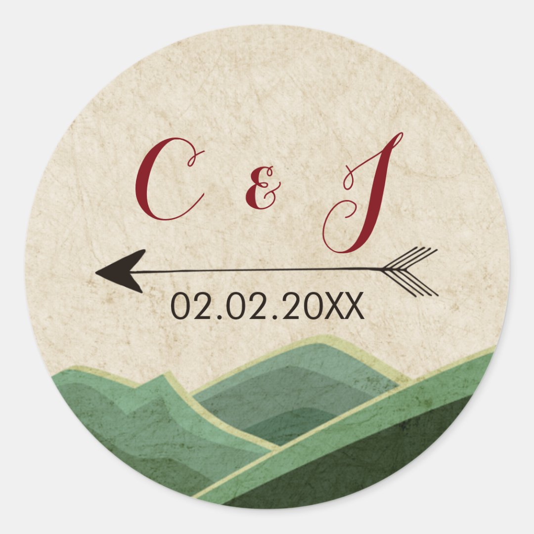 Rustic Camping Wedding stickers | Zazzle