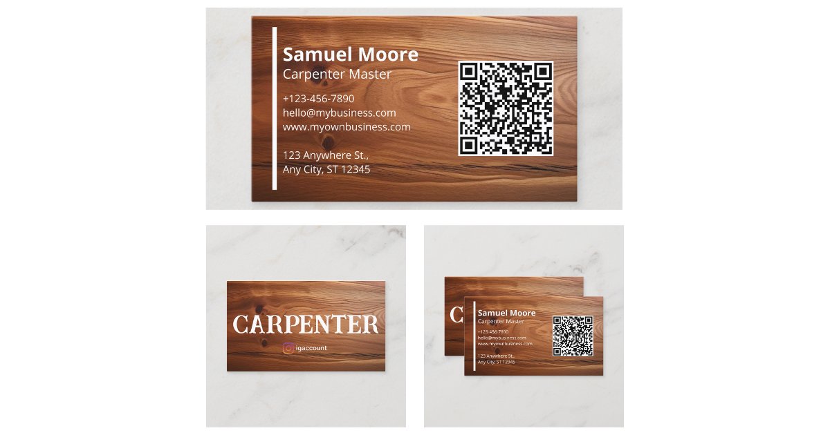 Rustic Carpenter Templates Business Card | Zazzle