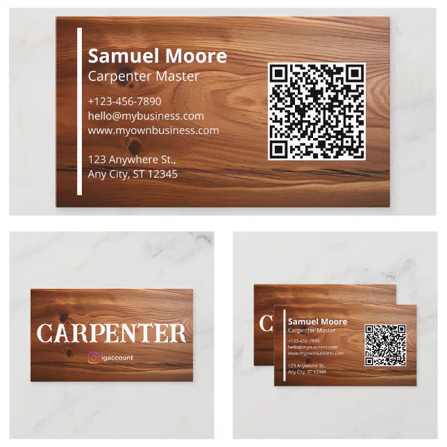 Rustic Carpenter Templates Business Card | Zazzle
