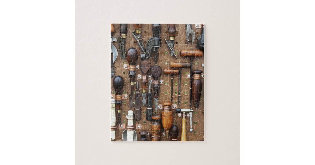 Rustic Carpenter Tools Handyman Jigsaw Puzzle | Zazzle