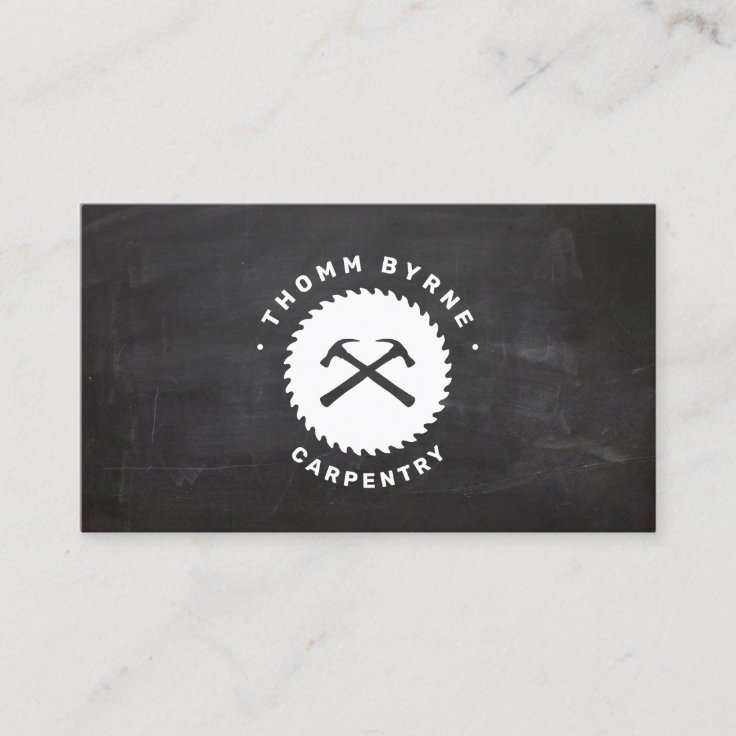 Rustic Carpentry Construction Business Card | Zazzle