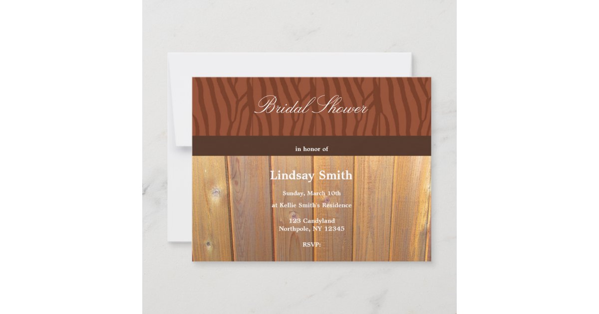 Rustic Cedar Fence Bridal Shower Invitation | Zazzle