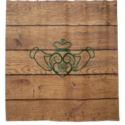 Rustic Celtic Claddagh Shower Curtain | Zazzle