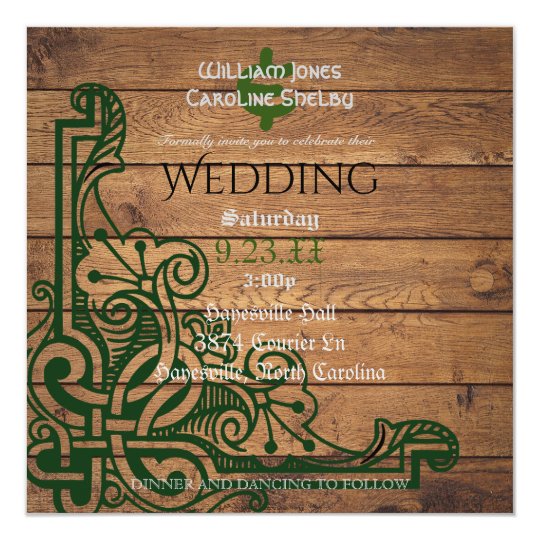 Rustic Celtic Claddagh Wedding Invitation | Zazzle.com