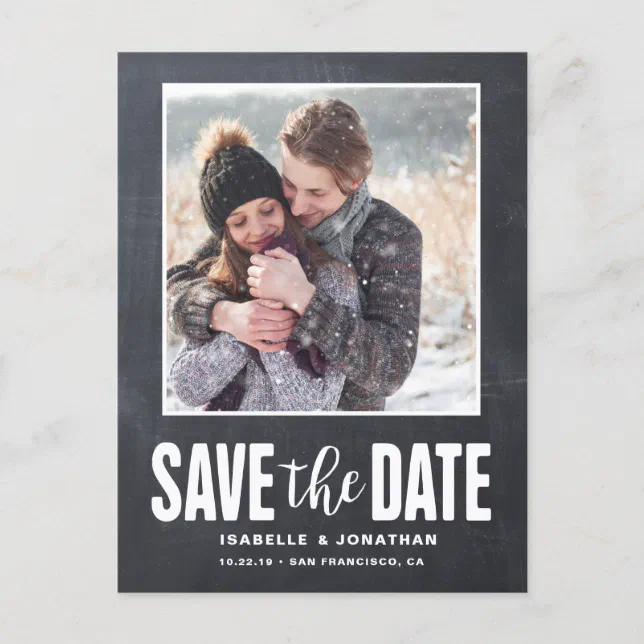 Rustic Chalkboard Photo Save the Date Announcement Postcard | Zazzle Rustic Chalkboard Photo Save the Date Announcement Postcard | Zazzle