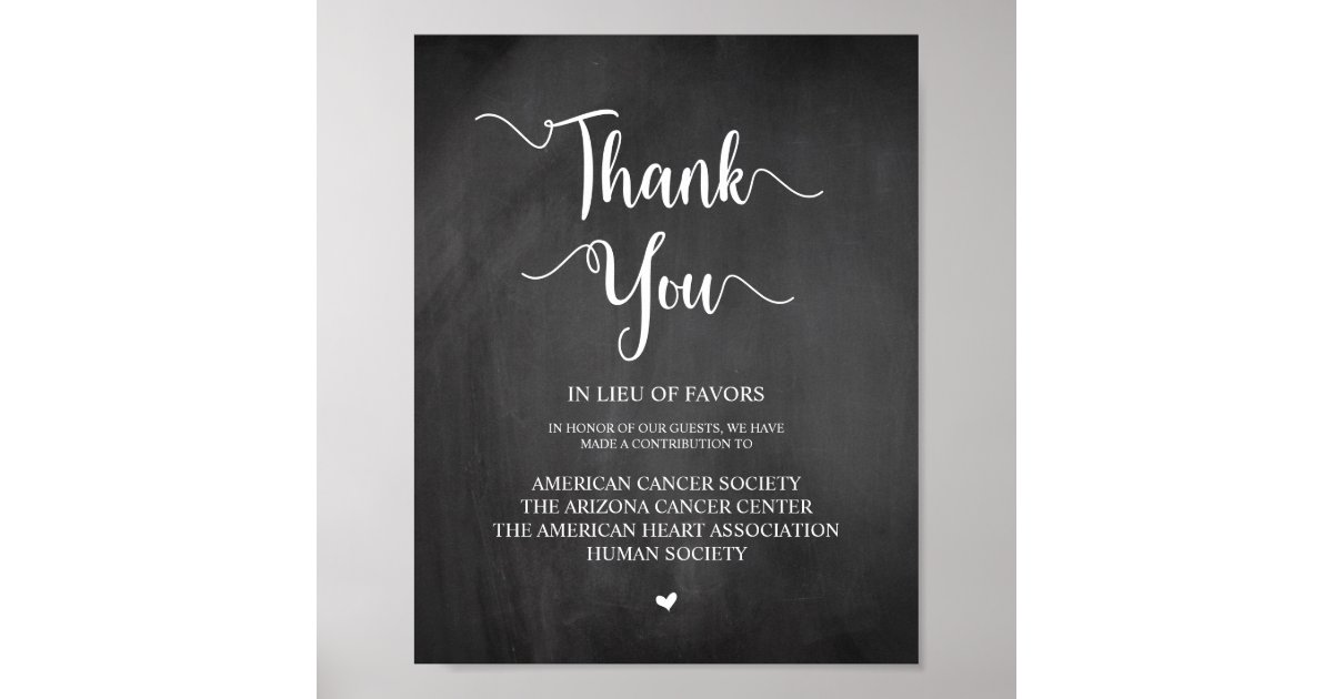 Rustic Chalkboard, Wedding Donation, Contribution Poster | Zazzle