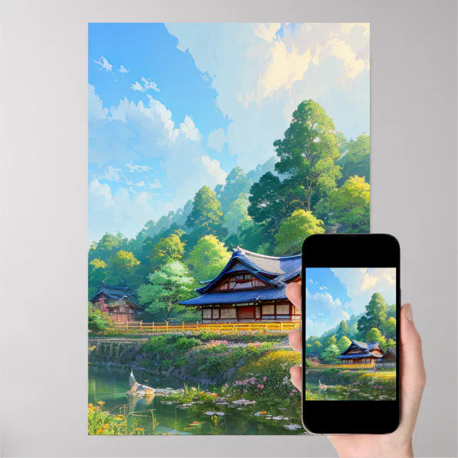 Rustic Charm of Countryside Village Poster | Zazzle