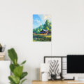 Rustic Charm of Countryside Village Poster | Zazzle