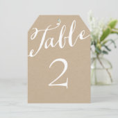 Rustic Chic Calligraphy Table Numbers | Zazzle