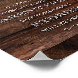 Rustic Chic CASH BAR Party Sign Print | Zazzle