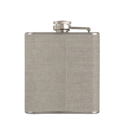 Rustic Chic Faux Burlap Mr. and Mrs. Monogram Hip Flask | Zazzle