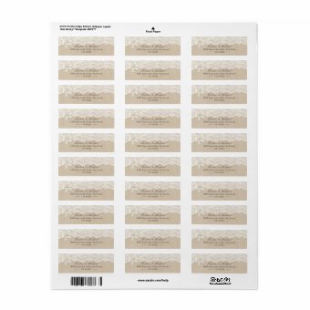 Rustic Chic Ivory Burlap Lace Ribbon Label | Zazzle