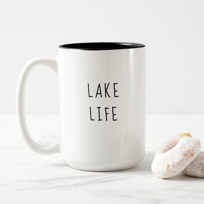 Rustic Chic Lake Life Lake house Modern Cabin Two-Tone Coffee Mug ...