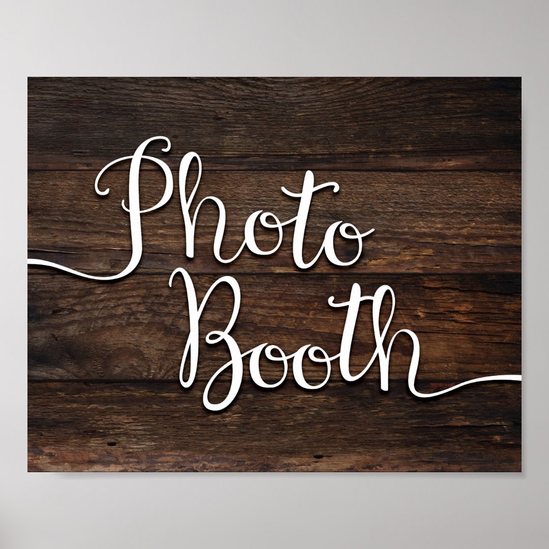 Rustic Chic PHOTO BOOTH Sign Print | Zazzle