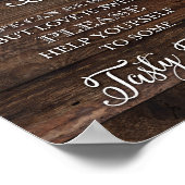 Rustic Chic POPCORN BAR HELP YOURSELF Sign Print | Zazzle