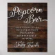 Rustic Chic POPCORN BAR HELP YOURSELF Sign Print | Zazzle