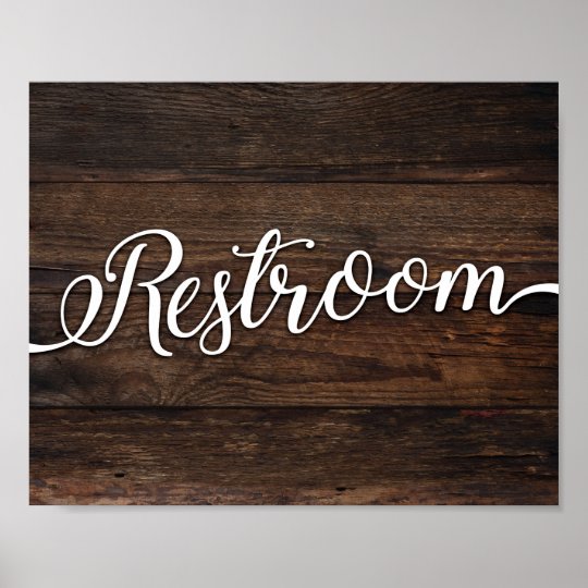 Rustic Chic RESTROOM Sign Print | Zazzle.com