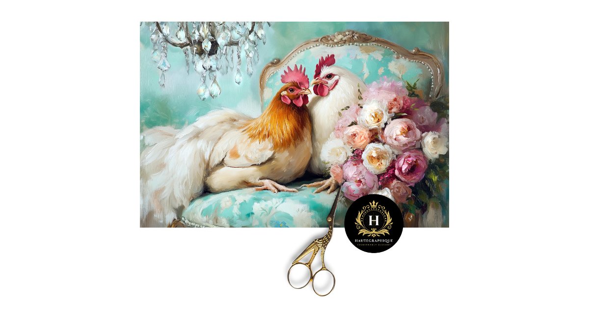 Rustic Chic Wedding Chickens Decoupage Tissue Paper | Zazzle