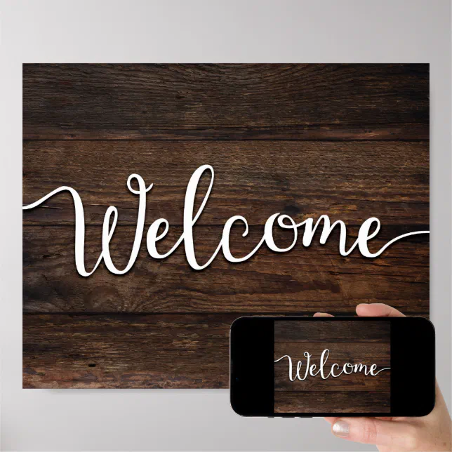 Rustic Chic WELCOME Sign Print | Zazzle