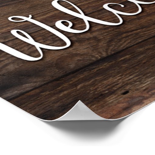 Rustic Chic WELCOME Sign Print | Zazzle