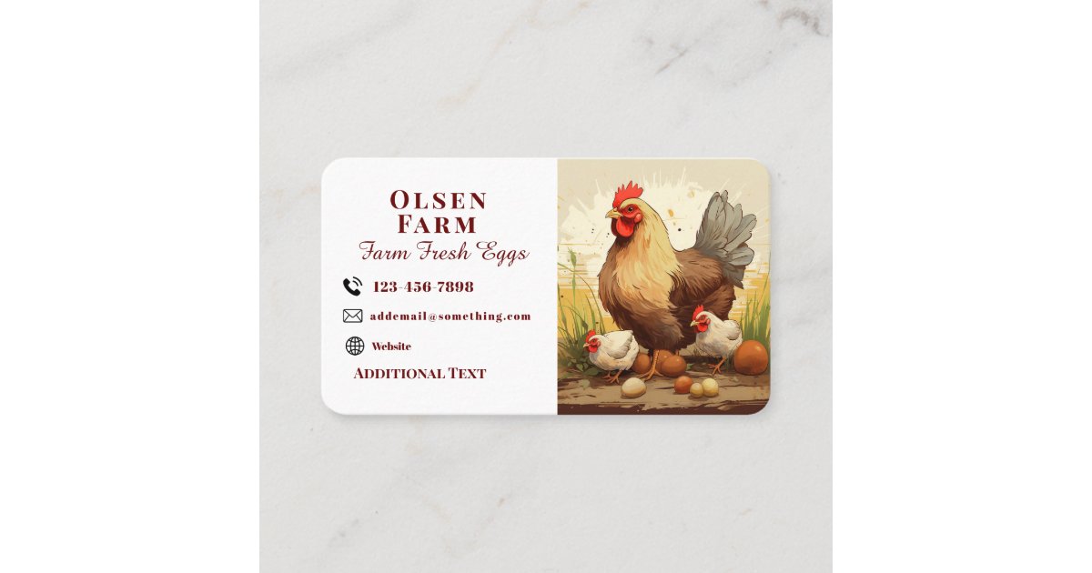 Rustic Chicken and Chicks Business Cards | Zazzle