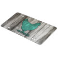 Rustic Chicken (Blue) License Plate | Zazzle