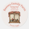 Rustic Chicken Coop Homestead Egg Label Sticker | Zazzle