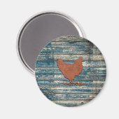 Rustic Chicken (Rusty) Magnet | Zazzle
