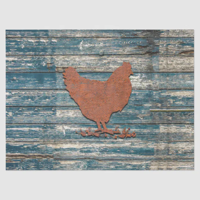 Rustic Chicken (Rusty) Tissue Paper | Zazzle