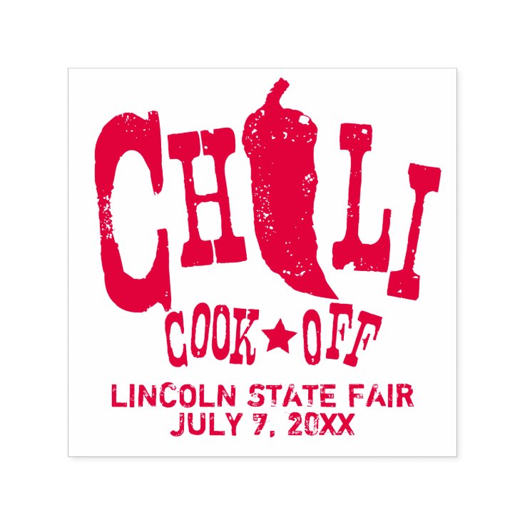 Rustic Chili Cook Off Competition Self-inking Stamp | Zazzle