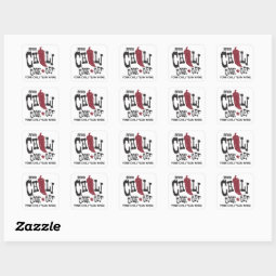 Rustic Chili Cook Off Competition Square Sticker | Zazzle