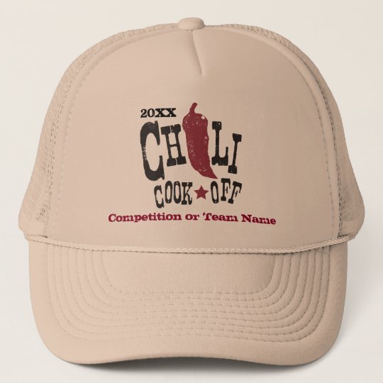 Rustic Chili Cook Off Competition Trucker Hat | Zazzle.com
