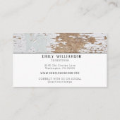 Rustic Chippy Wood Country Farmhouse Floral Business Card | Zazzle
