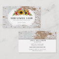 Rustic Chippy Wood Country Farmhouse Floral Business Card | Zazzle