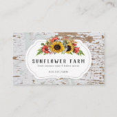 Rustic Chippy Wood Country Farmhouse Floral Business Card | Zazzle